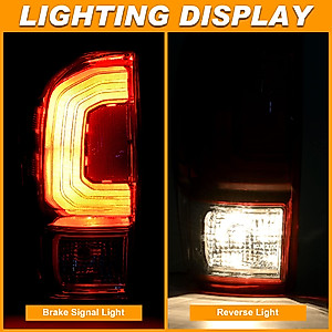 Nakuuly Tail Light Rear Lamp Compatible With 2016-2022 Toyota Tacoma Left Driver Side Taillight Brake Signal Assembly with Bulb # ‎81560-04170