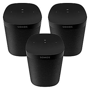 Sonos Three Room Set One SL - The Powerful Microphone-Free Speaker for Music and More - Black