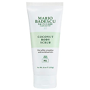 Mario Badescu Coconut Body Scrub for All Skin Types | Body Scrub that Softens and Smoothes |Formulated with Niacinamide & Salicylic Acid| 6 OZ