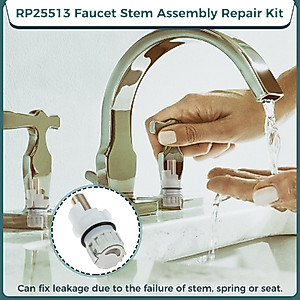 RP25513 Faucet Stem Assembly, Replacement Kit for Two Handle Faucet Repair Kit with RP4993 Seats and Springs, Cartridge for Kitchen Faucet Repair Kit, 4 Pack