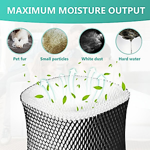 getalong HWF64 Humidifier Filter Compatible for Sunbeam SCM1746, Fits Holmes HWF64, HM1730, HM1745, HM1746, HM1750, HM2200 - Filter B (4 Pack)