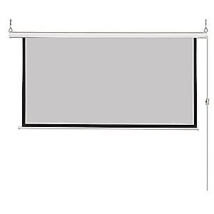 FZZDP 72 inch 16:9 Matte Gray Fabric Fiber Glass Electric Motorized Projector Screen Home Cinema Business School Bar