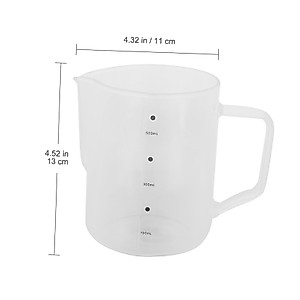 HOLIDYOYO 1pc Pull Cup Graduated Beaker Cup Vitroleros Para Mini Espresso Coffee Maker Water Cup Clear Coffee Cups with Lids Coffee Espresso Machine Tea Warmers for Teapot Glass