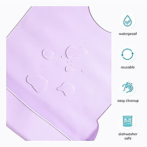 BraceAbility Clothing Protector Bibs - Adult Fun Washable Silicone Bibs for Alzheimers, Dementia Care, Disabled (Pack of 2)