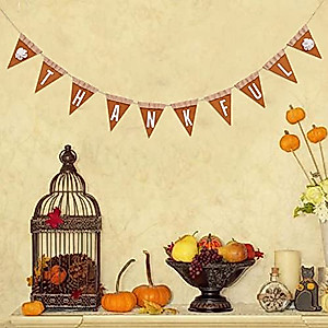 Felt Pumpkin Pie Thankful Banner - Thanksgiving Decorations, Pumpkin Spice Garland, Thankful Banner for Mantle, Fall decorations for home