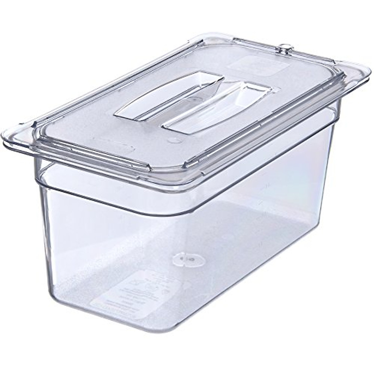 Carlisle FoodService Products 10270U07 StorPlus Third Size Polycarbonate Universal Handled Food Pan Lid, Clear