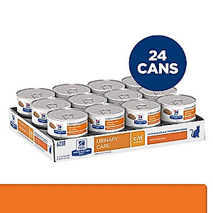 Hill's Prescription Diet c/d Multicare Urinary Care with Chicken Wet Cat Food, Veterinary Diet, 5.5 oz. Cans, 24-Pack