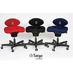 CoreChair Tango Ergonomic Active-Sitting Office Chair | Patented Design to Promote Movement to Build Core Strength and Posture (Black)