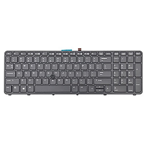 SUNMALL Replacement Keyboard Compatible with HP ZBook 15 G1 G2 17 G1 G2 Series PK130TK1A00 SK7123BL MP-12P23USJ698W PK130TK2A00 733688-001 with Pointer and Backlight