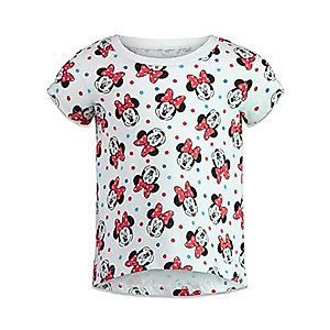 Disney Mickey Mouse Minnie Mouse Little Girls 4 Pack Graphic T-Shirts 7-8