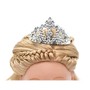 HWD Girls Doll Clothes and Accessories, Princess Costume, Wedding Dress, Party Gown Dress Fit 18 inch American Girl Dolls (Blue2)