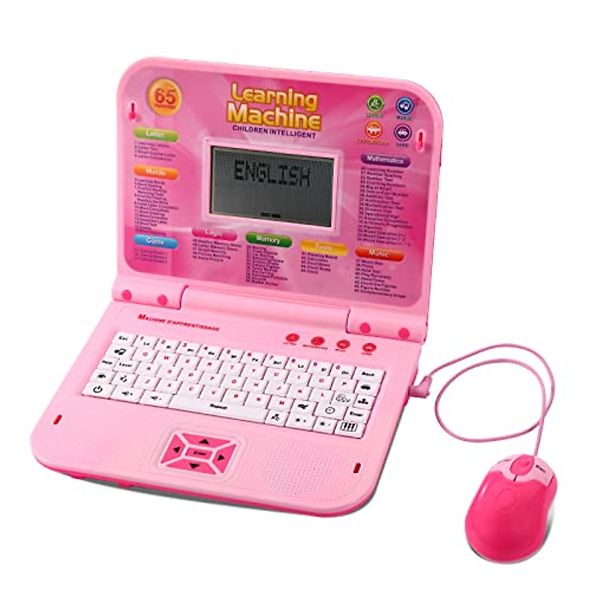 LESHITIAN Kids Laptop, Children’s Educational Learning Computer, 65 Learning Modes, LCD Screen, Keyboard and Mouse Included