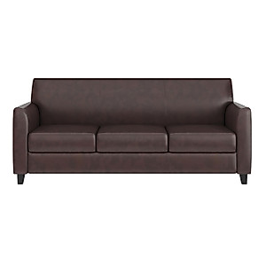 Flash Furniture HERCULES Diplomat Series Brown LeatherSoft Sofa