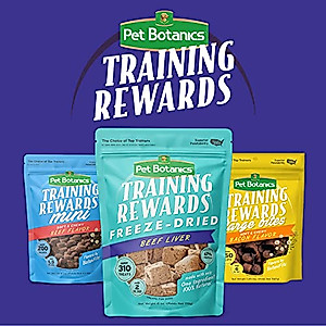 Pet Botanics Freeze Dried Training Rewards Puppy and Dog Treats, Made in The USA, Low Calorie Single Ingredient, Grain Free Beef Liver, 6 oz.