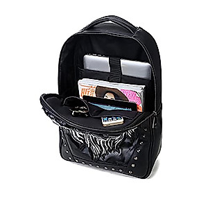 Berchirly Men 3D Lion Head Backpack Casual Daily Use Bookbag Shoulder Outdoor Travel Bag