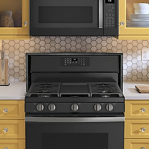 RELODECOR Over The Stove Spice Rack Shelf, Stove Top Organizer for Kitchen, 5.5 Inch Width (Ebony)