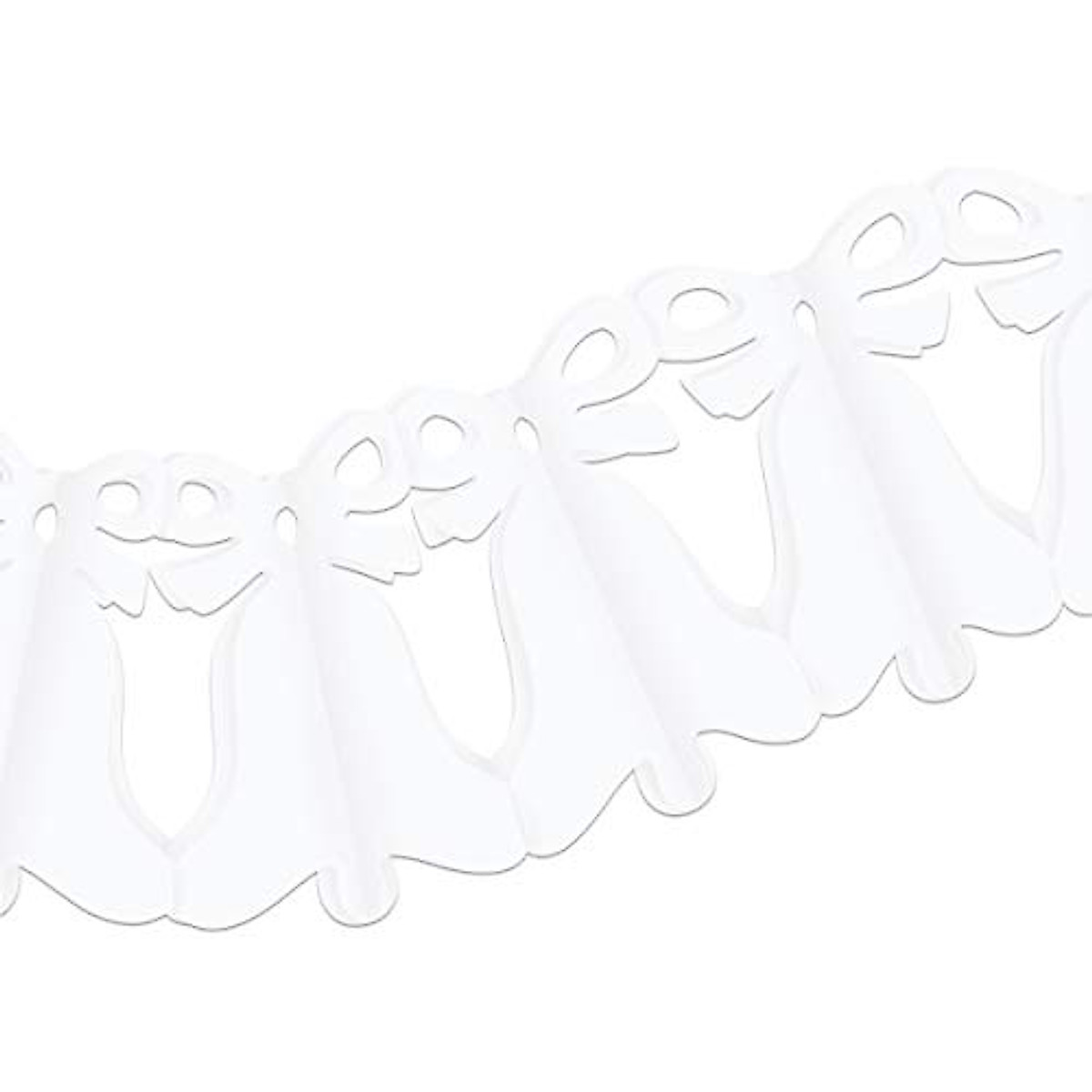 Beistle White Tissue Paper Westminster Bell Hanging Garland For Bridal Shower Wedding Party Decorations Supplies, 8" x 12'