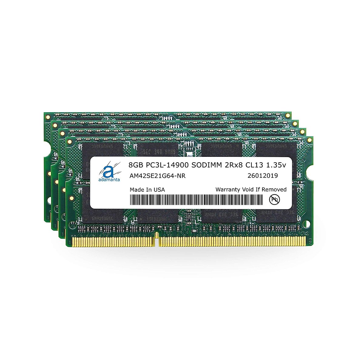 Adamanta 32GB (4x8GB) Apple Memory Upgrade Compatible with Late 2015 iMac 27" Retina 5K Display DDR3/DDR3L 1867Mhz PC3L-14900 SODIMM 2Rx8 CL13 1.35v RAM DRAM