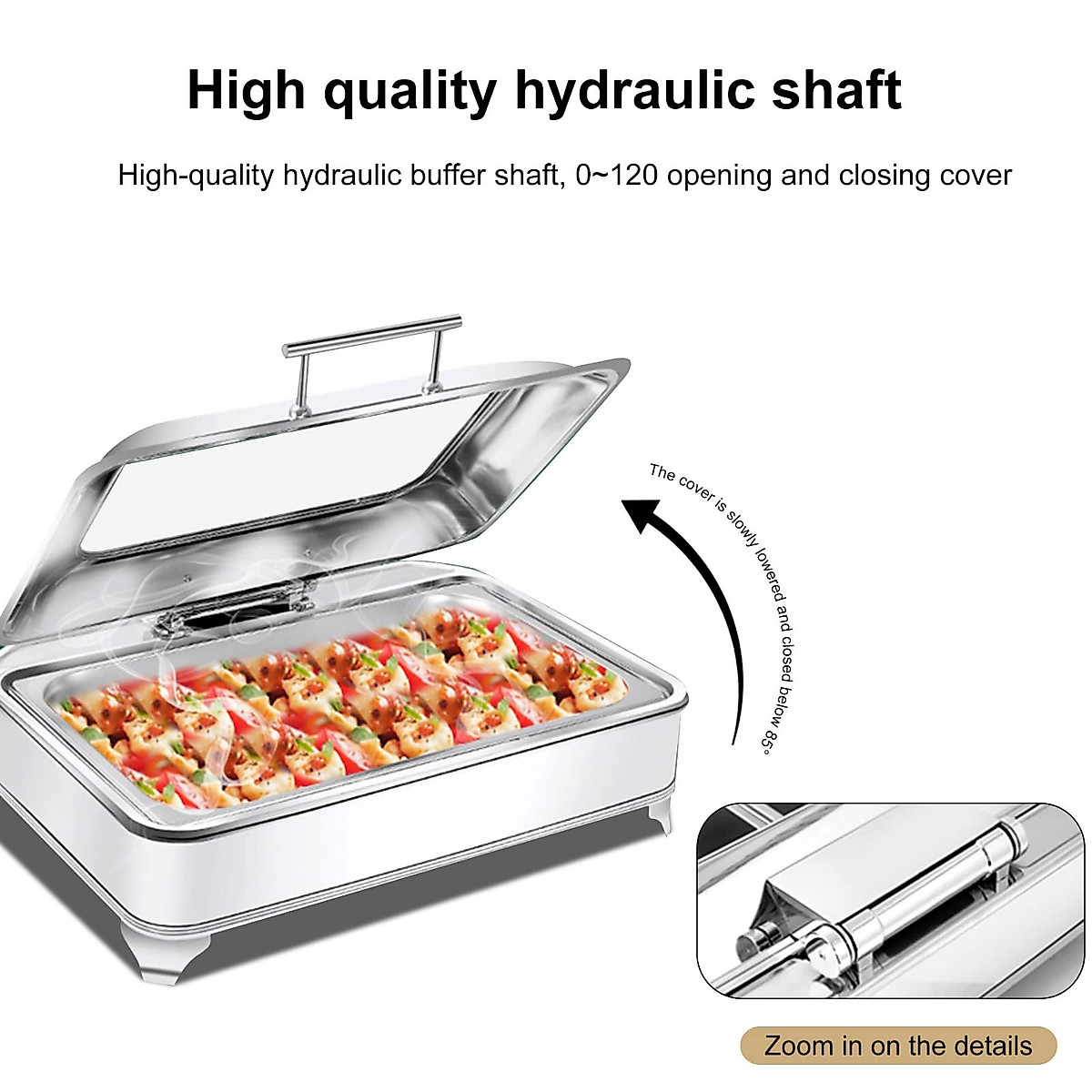 9l Food Warmer for Party Buffet, Electric Chafing Dish with Temperature Control, Stainless Steel Dish for Parties, Buffet Equipment for Restaurant(Size:1/2)