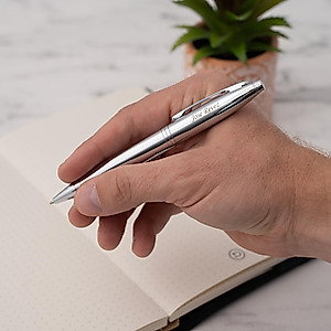 Dayspring Pens Personalized Cross Pen | Cross Calais Ballpoint Pen, Lustrous Chrome. Custom Engraved With Your Name Or Message. Gift For A Man Or Woman. AT0112-1. Customized