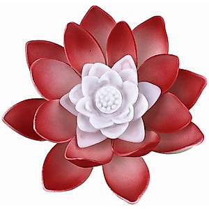 JAVAJU 4pcs Wedding Decor Floating Pond Lights Flower Floating Lights Fleur De Lis Decor Lilly Pads Flower Pool Light Chinese Wedding Decoration Floating Flowers for Pool Buddha Lamp Lily