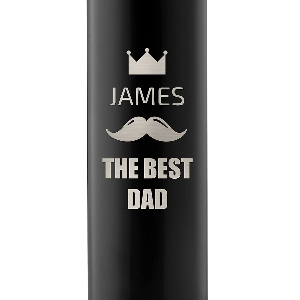 Maverton Travel Mug with engraving for man - 15,2 fl oz flask for him - Removable tea infuser - Lightweight design - LED Display - For Birthday - Personalized gadget for traveler - dad