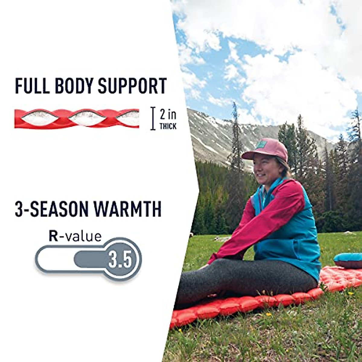 Sea to Summit Ultralight Insulated Backpacking Sleeping Pad, Women's Large (72 x 25 x 2 inches)