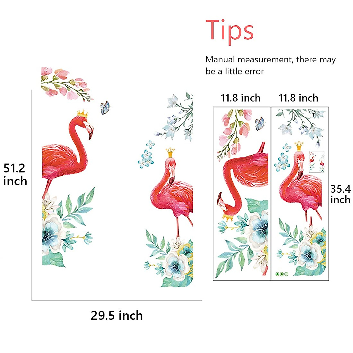 ZHUANGSHI Cartoon Wall Stickers 2sheets Tropical Decor for Boys Kids Bedroom Bathroom Wallpaper Birthday Party Supplies