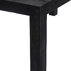 YPWRENH Entrance Table Decorative Table Dining Table Black 46.5 "x23.6 x29.9 Solid Mango Wood for Dining Room, Kitchen or Living Room