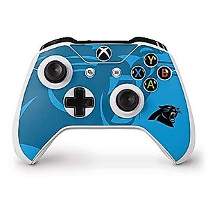 Skinit Decal Gaming Skin compatible with Xbox One S Controller - Officially Licensed NFL Carolina Panthers Double Vision Design