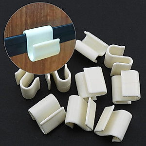 LUORNG 10PCS 23x23x19mm Cardboard Flat Hooks Shelf Hooks White Shelves Plastic S Hooks for Hanging Heavy Duty Kitchenware Towel Decoration