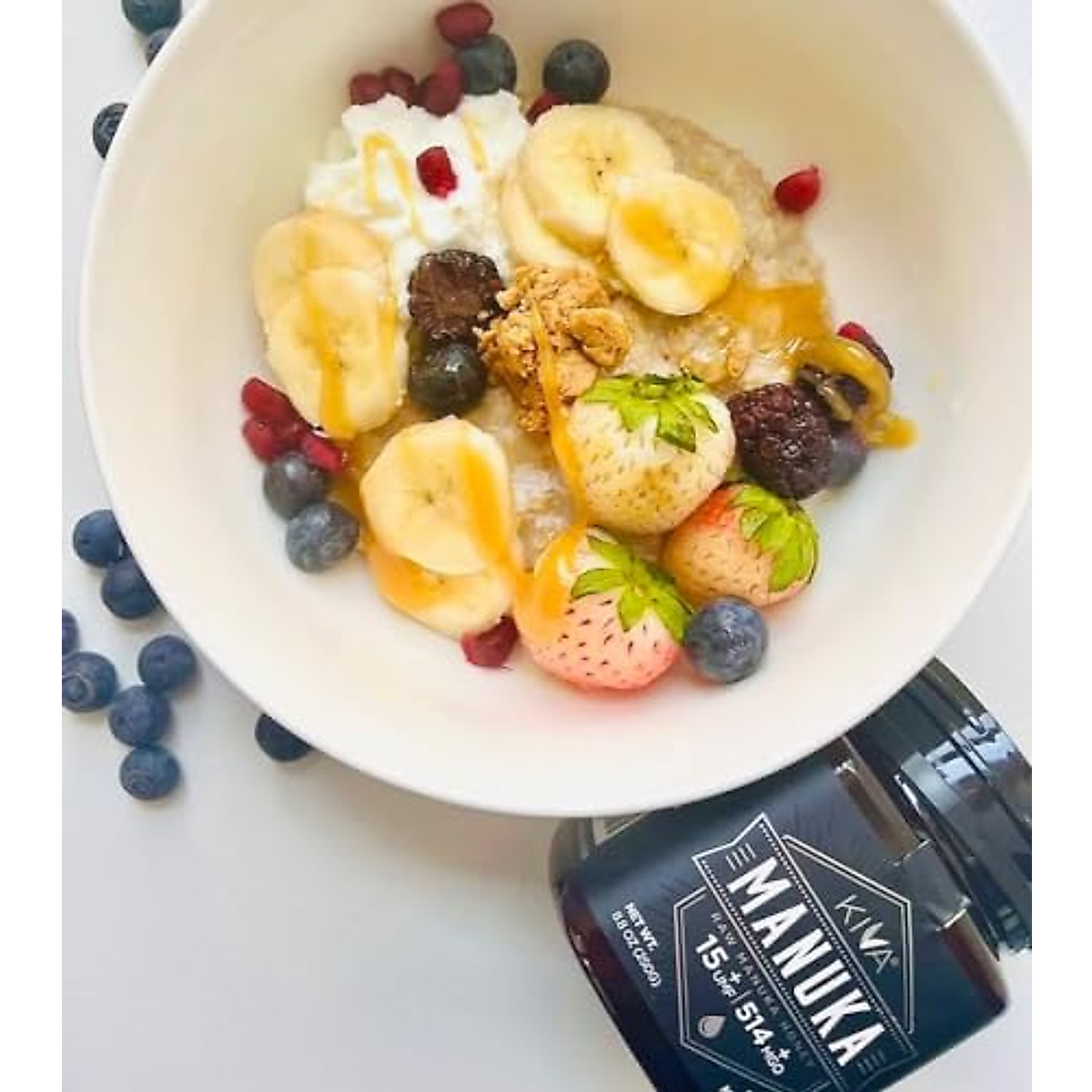 Kiva Manuka Honey UMF 15+ | MGO 514+ |100% Pure New Zealand Honey (8.8oz/250g) | UMF and MGO Certified | GMO-Free | Traceable