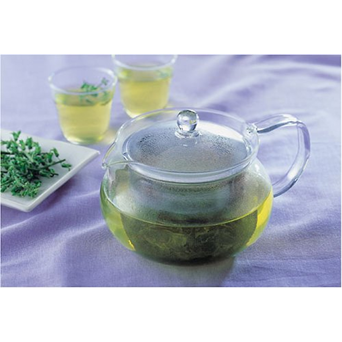 Hario 'ChaCha Kyusu Maru' Teapot Heatproof Glass Teapot 700 mL, Glass