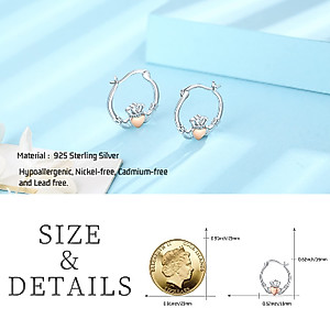 Claddagh Earrings for Women 925 Sterling Silver Ireland Claddagh Huggie Hoop Earrings for Sensitive Ears Claddagh Jewelry Gifts