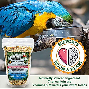 Bird Street Bistro Parrot Food - Parakeet Food - Cockatiel Food - Bird Food - Cooks in 3-15 min w/Natural & Organic Grains - Legumes - Non-GMO Fruits, Vegetables, & Healthy Spices