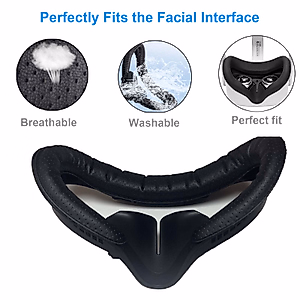 VR Face Pad for Oculus Quest 2,Facial Interface Bracket Face Cover Compatible with Quest 2 Accessories,Anti-fogging Sweatproof Face Cover,Anti-Leakage Nose Pad & Enhanced Vent Design