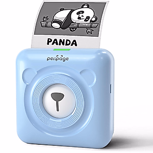PeriPage A6 Mini Printer, Maximum Printing Width 2", Wireless Bluetooth Portable Thermal Printer, 203 DPI Clear Resolution, Connected Through Mobile APP, Can Print Labels, Stickers, Photos (Gift Box)