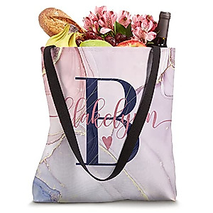 Blakelynn Letter B Initial Monogram Calligraphy Personalized Tote Bag