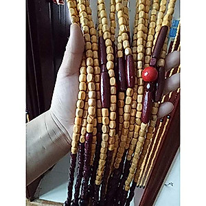OKUOKA 27 Strands Beaded Door Curtains for Doorways Wood Bead String Curtain for Room Dividers Handmade Home Hanging Decoration Retro Style -180cm High (Size : 90X180cm)