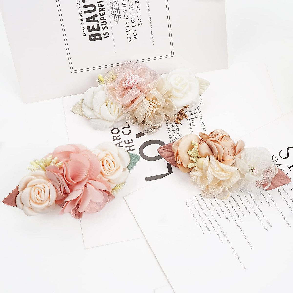 6PCS Baby Girl Headbands Flower Nylon Headbands Elastic Hair Bands Baby Floral Hair Accessories for Newborn Infant Toddlers Baby Birthday Party (Flower Baby Headbands-A)