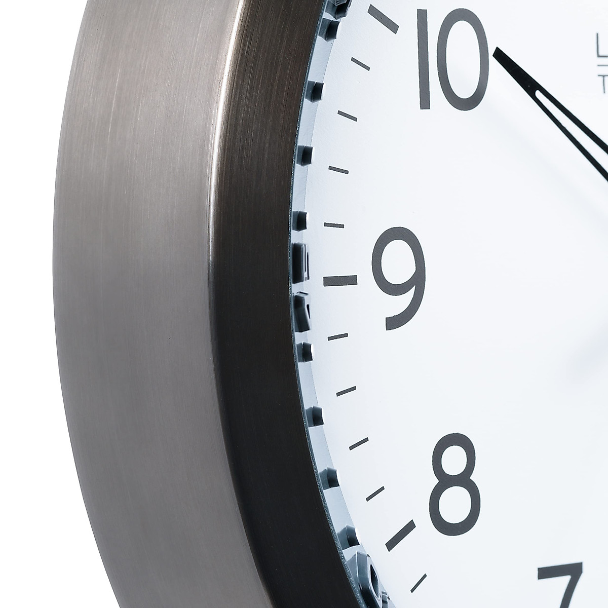 La Crosse Technology 404-54667-INT 10-Inch Atomic Chapter Ring Stainless Steel Analog Clock