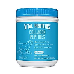 Vital Proteins Collagen Peptides Powder, Promotes Hair, Nail, Skin, Bone and Joint Health, Unflavored 19.3 OZ