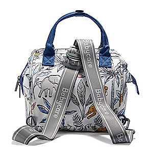 bc babycare Diaper Bag Backpack, Mini Lightweight Baby Diaper Bag Tote, Multi-compartment Waterproof Fashion Baby Girl Boy Diaper Bag, Blue Forest