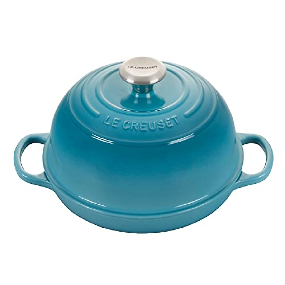 Le Creuset 9 1/2 in. Bread Oven Enameled Cast-iron Bundle with Oil & Vinegar Set and Spoon Rest - Caribbean