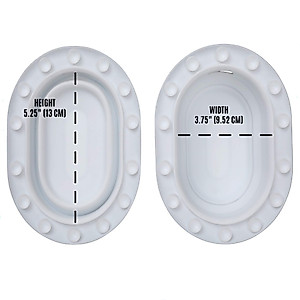 SlipX Solutions Adjustable Better Soak Overflow Drain Cover Fits All Drain Types for The Deepest Baths (Silicone, White)