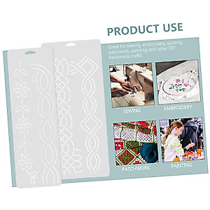 2pcs Embroidery Template DIY Sewing Templates Quilting Craft Sewing Patchwork Template Shaped Templates Sewing Supplies Plastic Quilting Tools DIY Quilting Templates DIY Templates