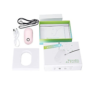 Small Portable Air Purifier,Travel-Size Air Purifiers,Personal Ionizer Air Purifier Necklace ,100% No Static ,so you can enjoy the refresh air. (pink), 2.32 x 1.25 x 0.55, JO-2002