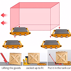 15T Heavy Duty Machine Dolly Skate for Industrial Moving Equipment Machinery Roller Mover 9 Rollen Skates 360°Swivel 13200lbs Industrial Machinery Mover Warehousing Transportation
