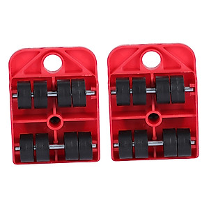 CLISPEED 2pcs Plastic Wheel Furniture Heavy Duty Dolly Small Mover Rotating Tea Pot Transport Roller Dolly Movers Dolly Small Hand Truck T Tool Hand Trucks Heavy Duty Square Mobile Car