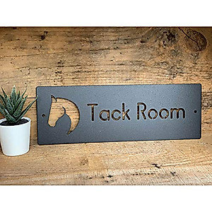Main Street Steel Modern Horse Stall Name Plates for Horses - Horse Stall Name Cards - Tack Room Accessories - Personalized Signs in Steel